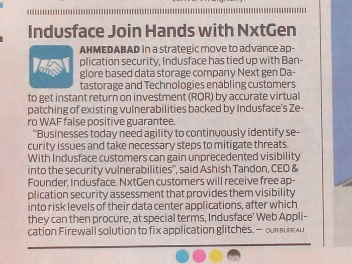 Indusface Join hands with NxtGen to secure its Customers