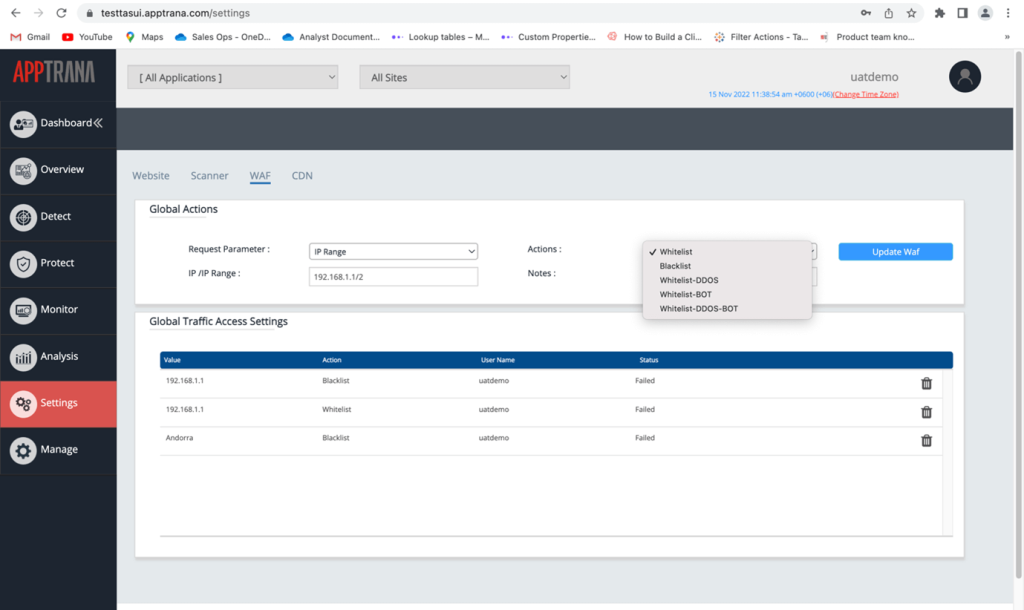 Global Actions to Whitelisting/ Blacklisting Your IPs | Indusface Blog